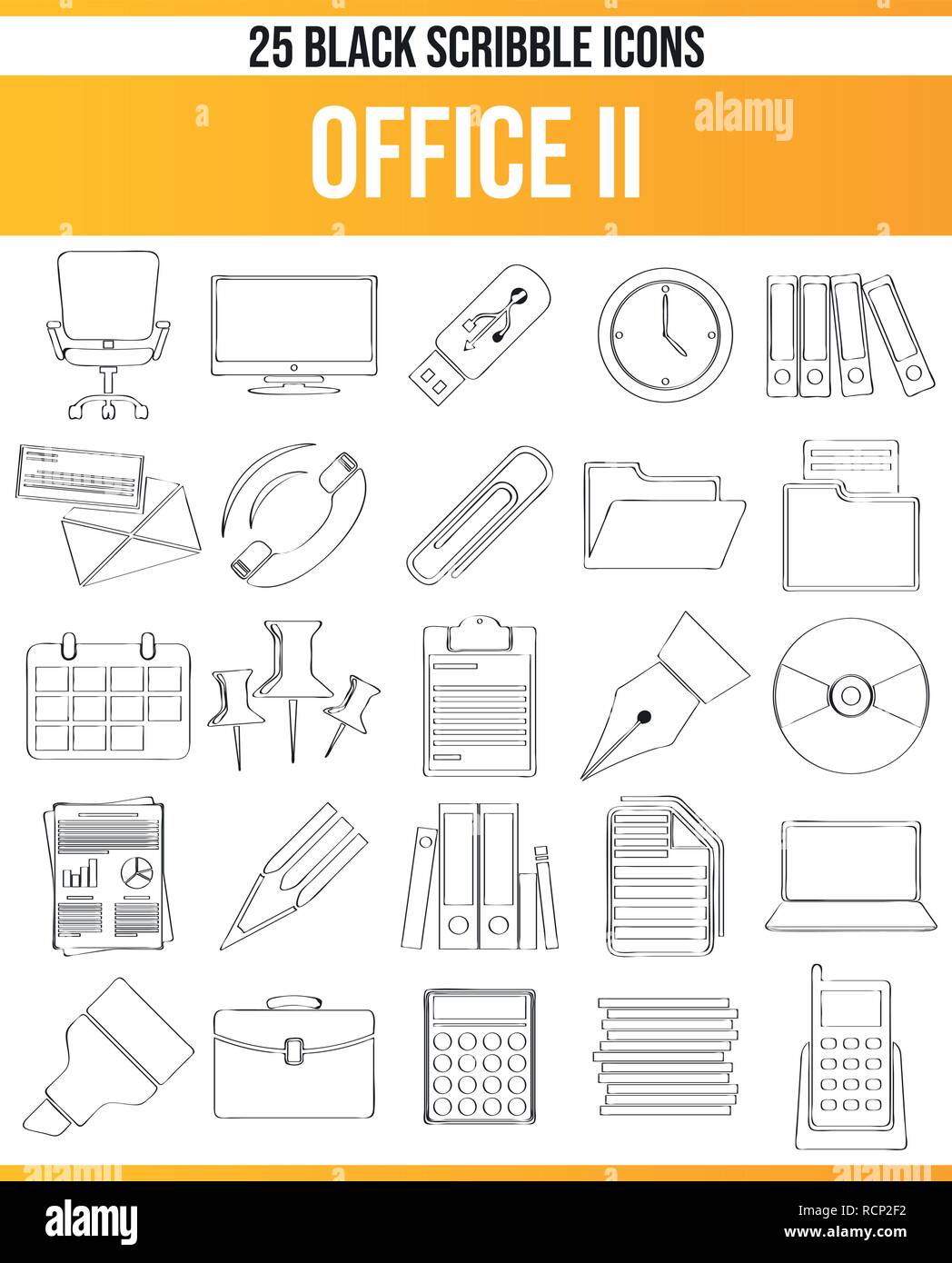 Office pictograms hi-res stock photography and images - Alamy