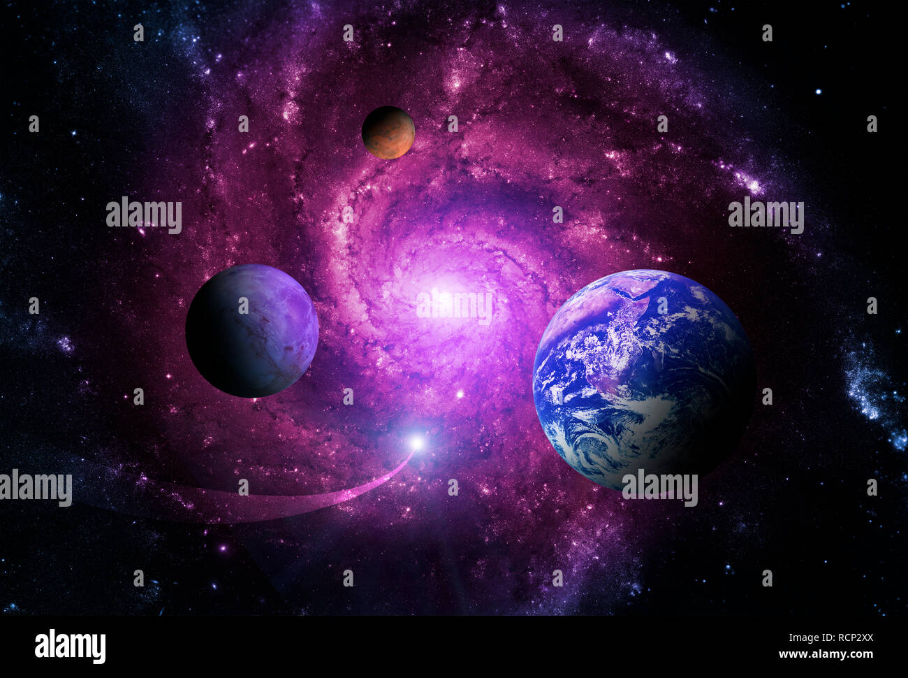 Purple Planets In Our Solar System