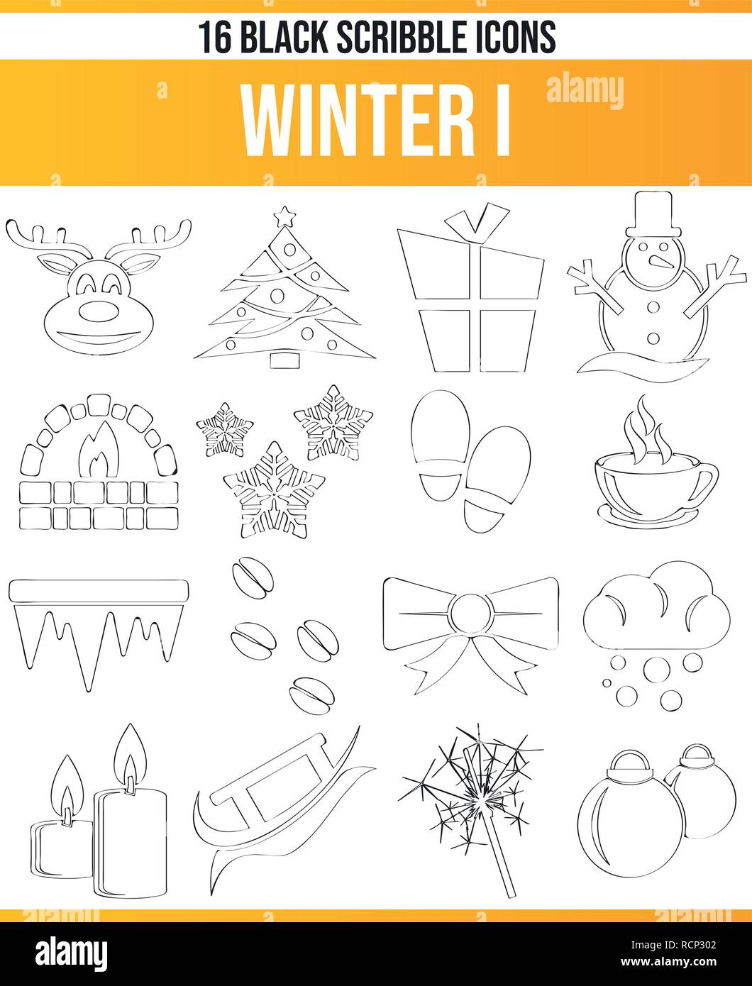 Black pictograms / icons on the winter. This icon set is perfect for ...
