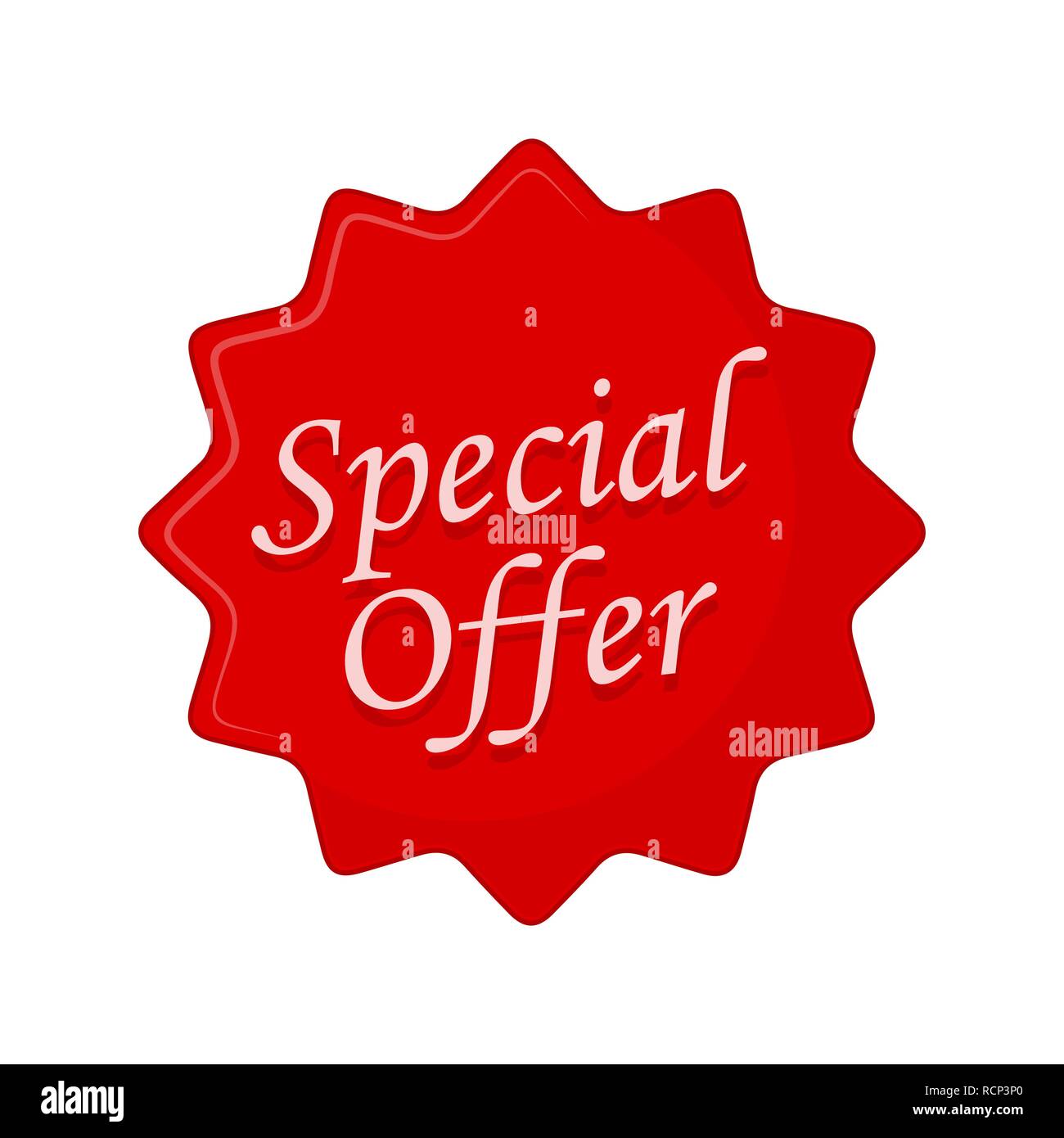 Special offer label in flat design. Vector illustration. Special offer ...