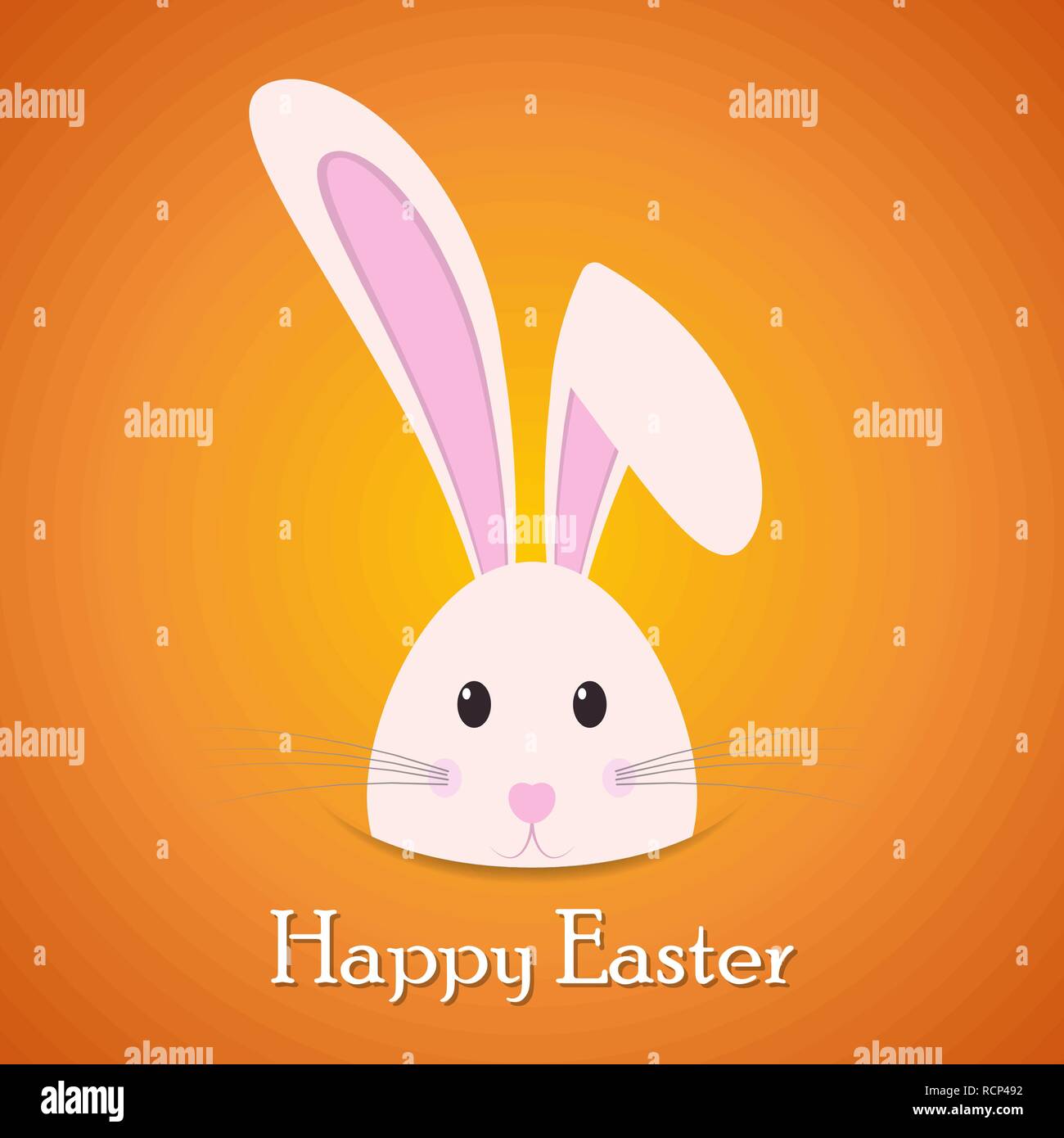 Easter background with rabbit. Vector illustration. Happy Easter card ...