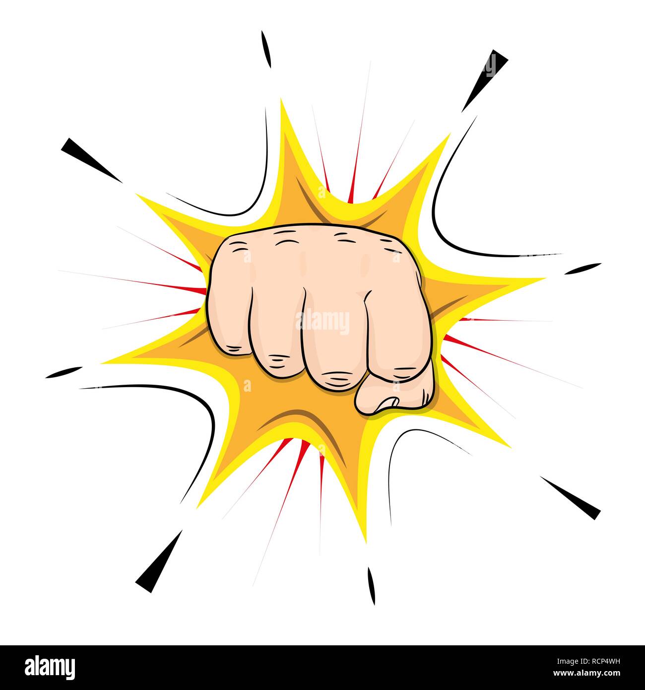 Cartoon arm hand fist comic hi-res stock photography and images - Alamy