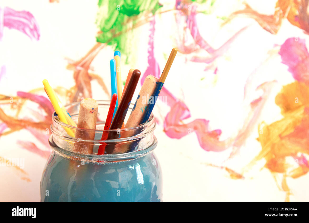 Paintbrush mess hi-res stock photography and images - Alamy