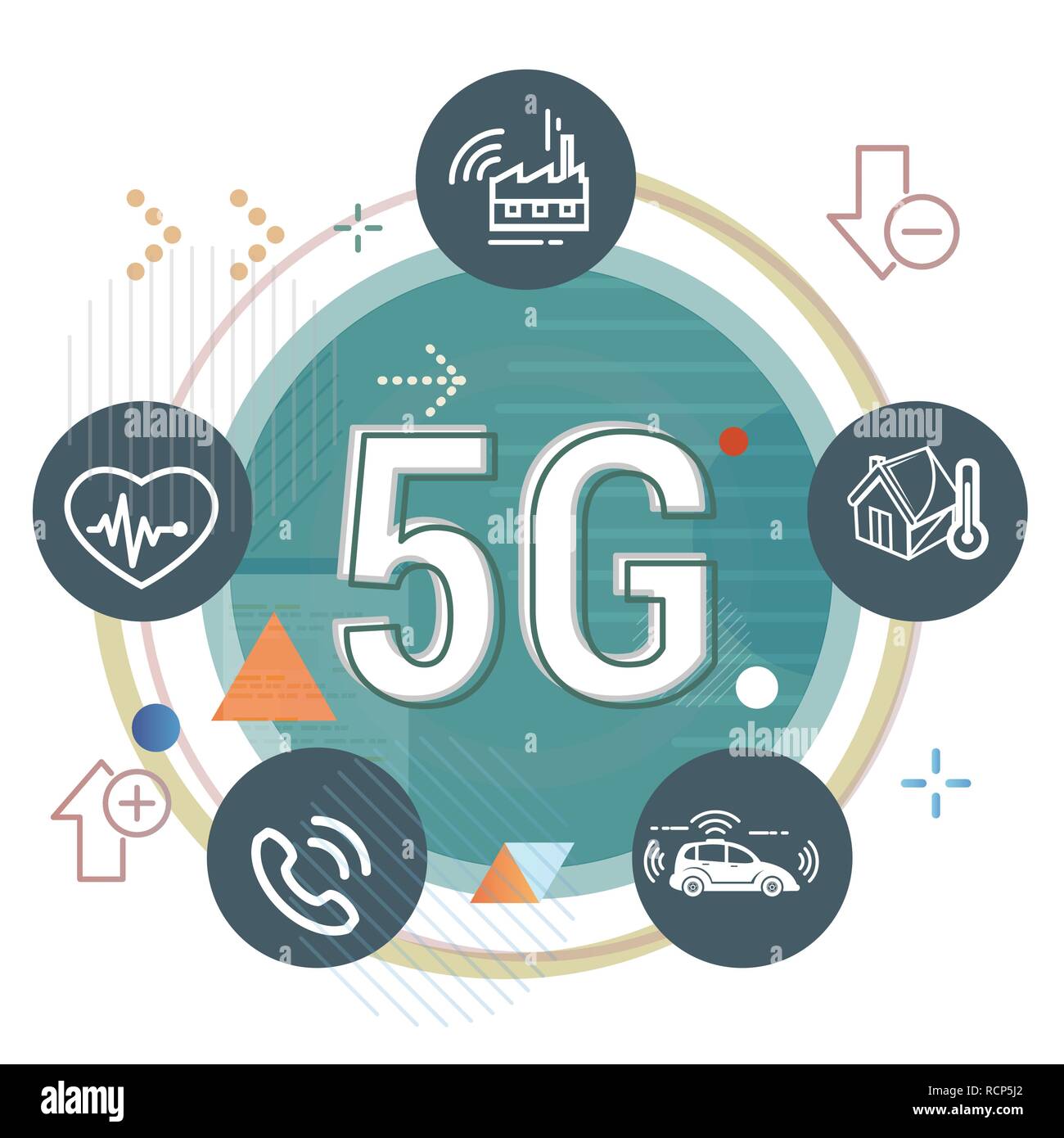 Telecom Technology 5G Advantage Illustration as EPS 10 File Stock Vector Image & Art - Alamy