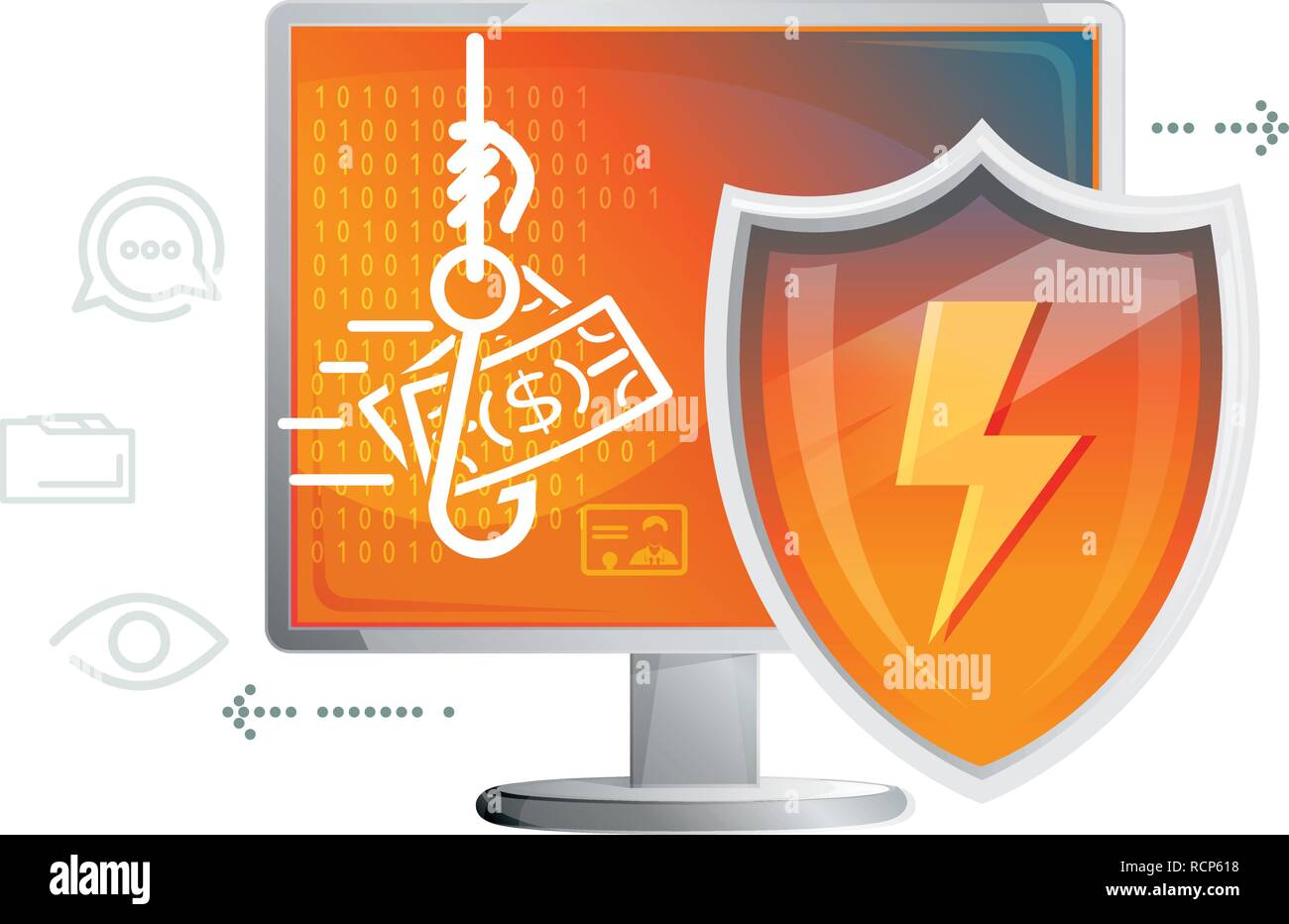 Cyber crime symbol concept Stock Vector Images - Alamy