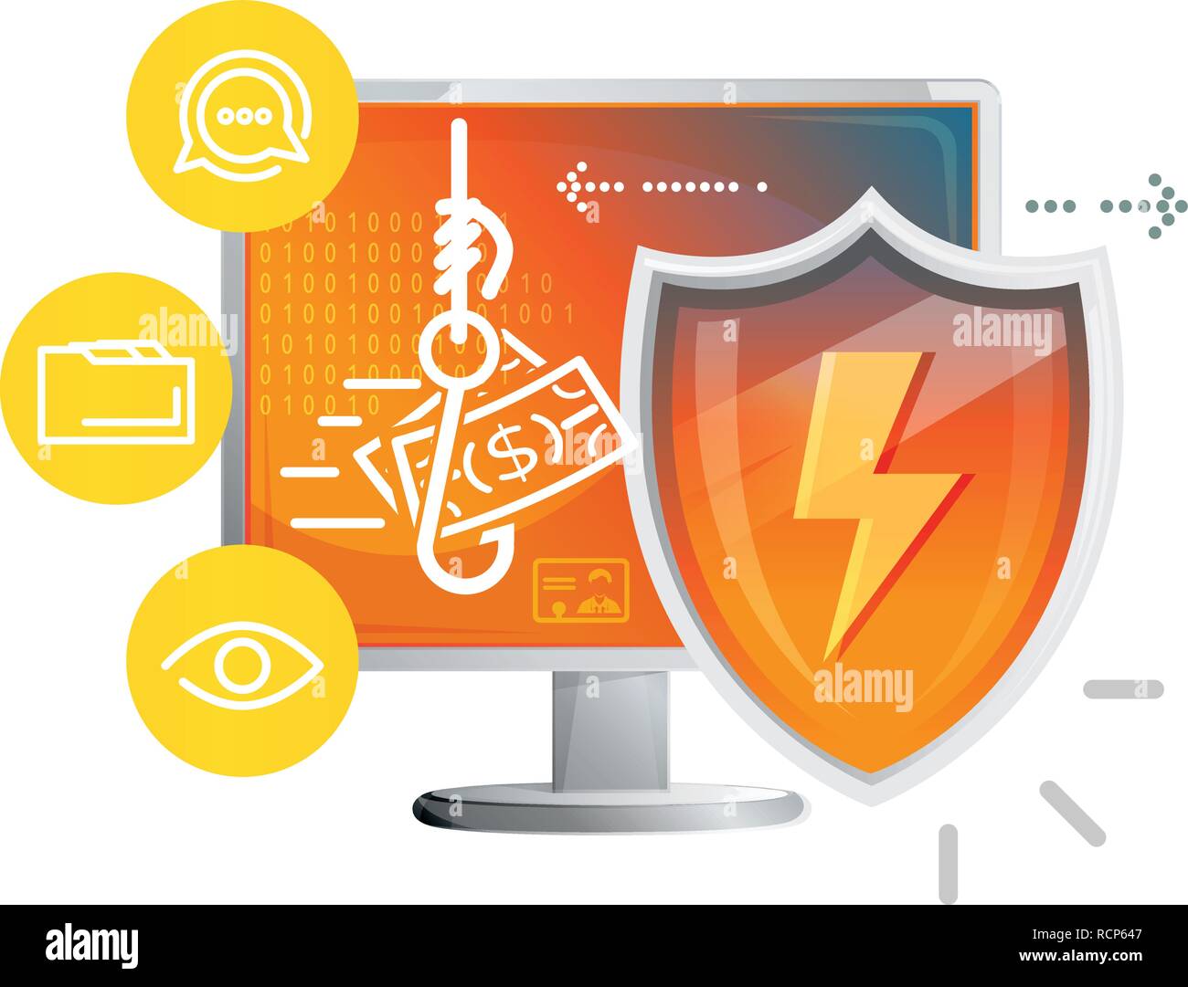 Cyber Security Concept - Illustration as EPS 10 File Stock Vector Image ...