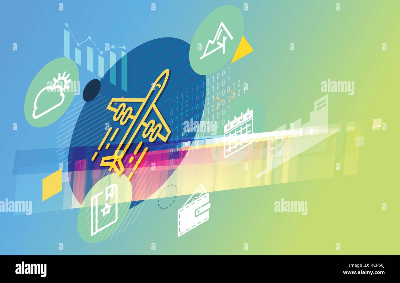 Travel Planning Abstract Illustration as EPS 10 File Stock Vector Image ...