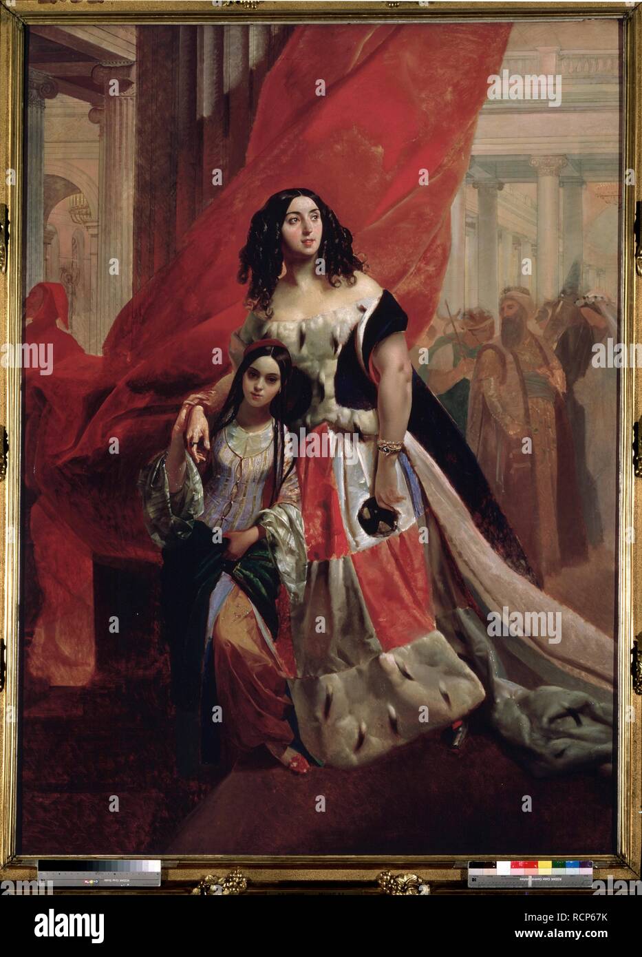 Portrait of Countess Julia Samoilova with her stepdaughter Amazillia ...