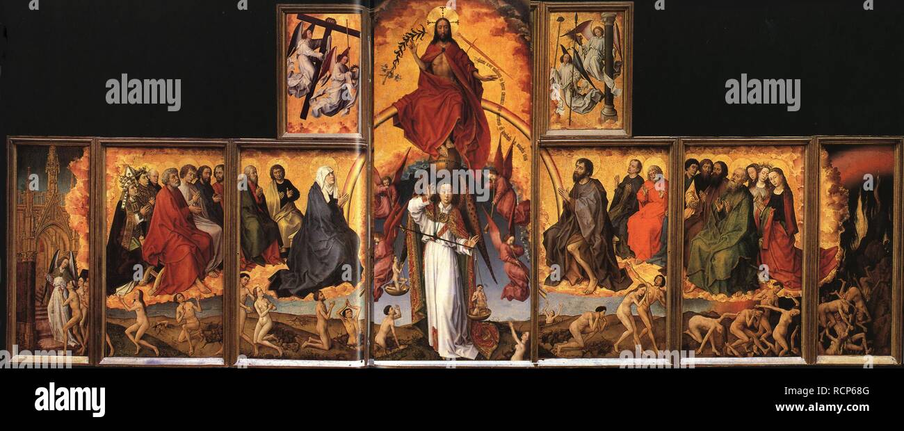 The Last Judgment. Museum: Musée de l'Hôtel-Dieu. Author: WEYDEN, ROGIER VAN DER Stock Photo - Alamy