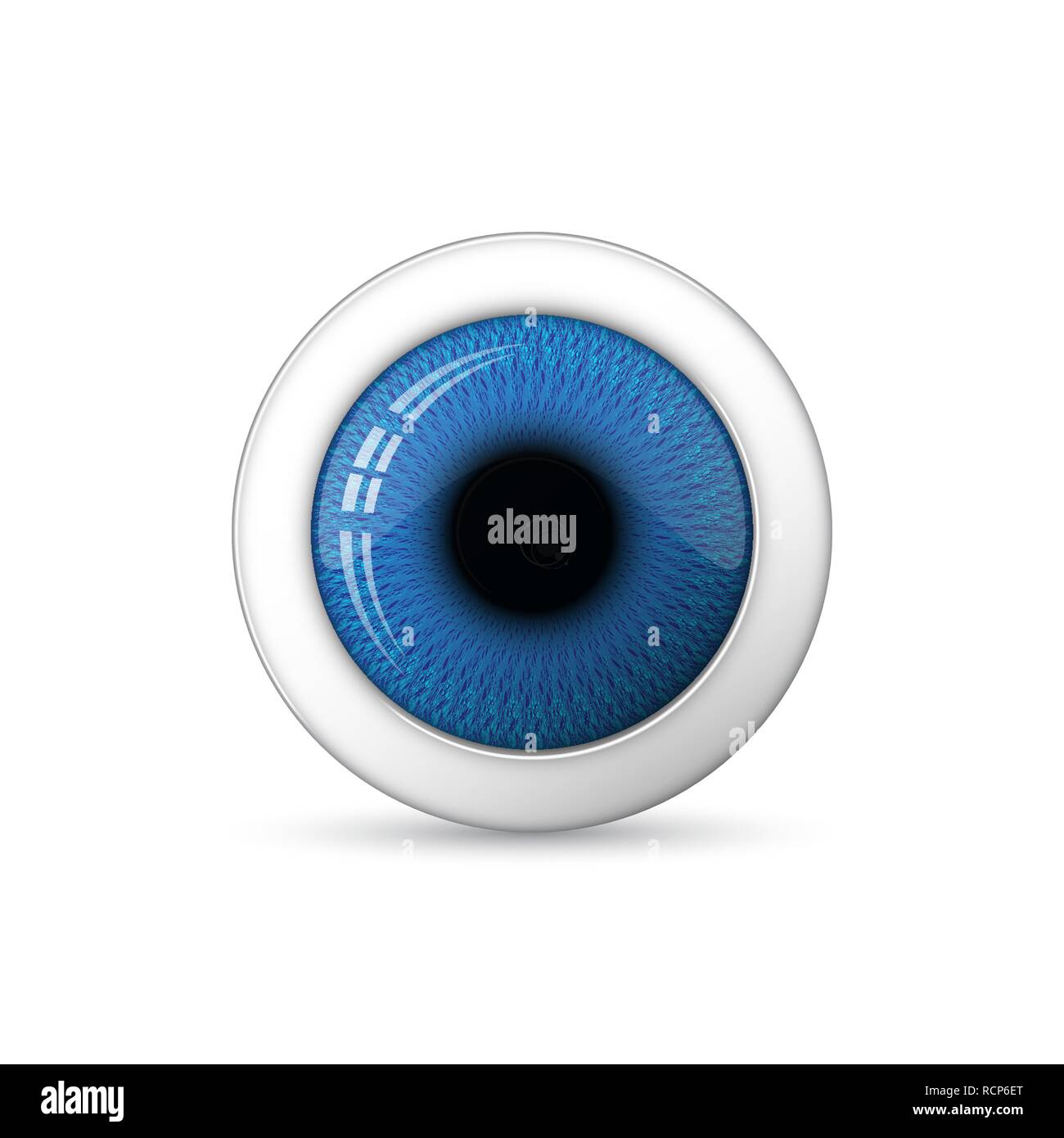 Glossy 3d round eye. Vector illustration. Shiny eye isolated Stock ...