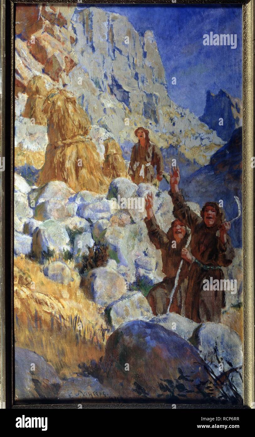 The red Partisans of Dagestan (Triptych, right panel). Museum: State ...