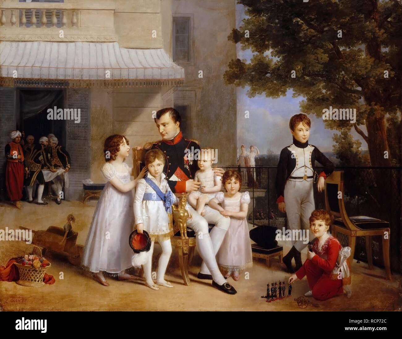 The Emperor Napoleon I on the terrace of the Château Saint-Cloud ...