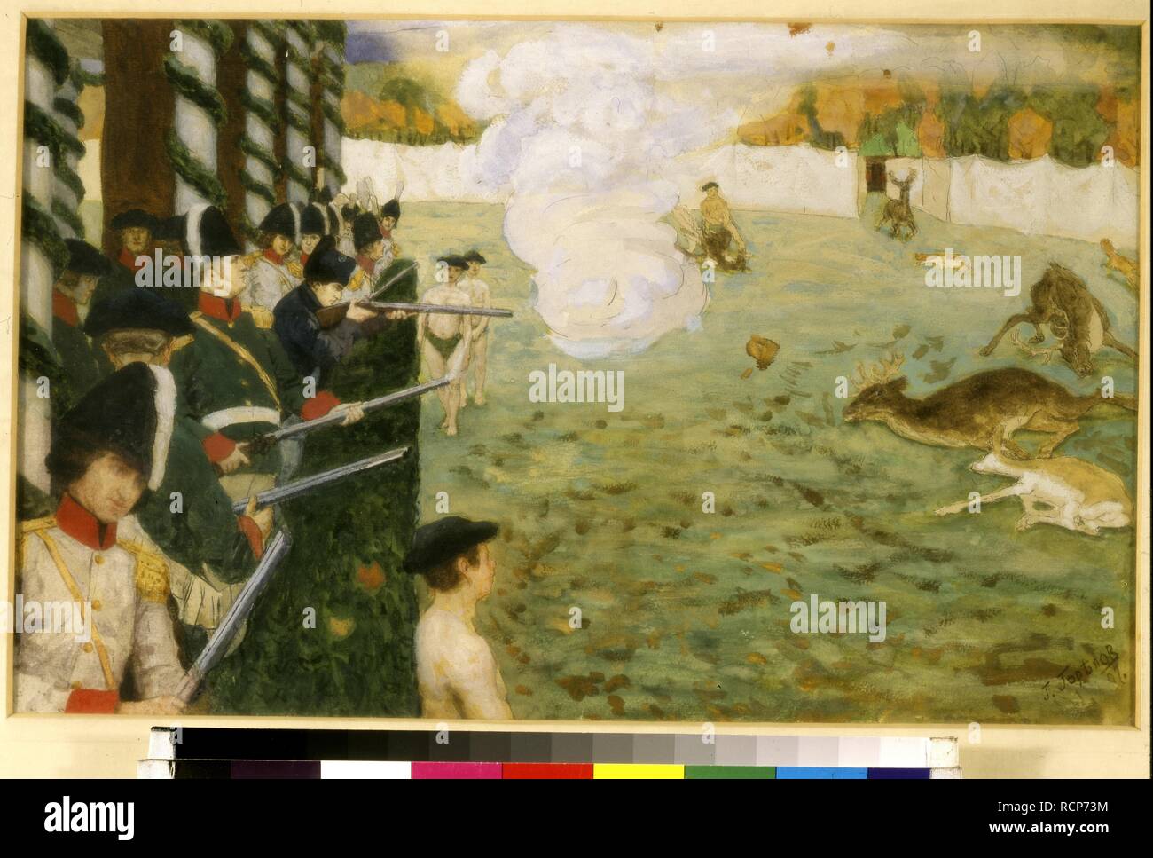 Alexander I and Napoleon Hunting in 1807. Museum: State Russian Museum ...