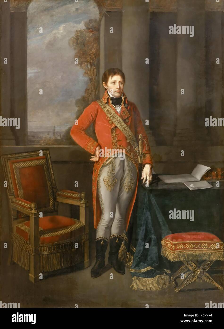 Napoleon Bonaparte as First Consul before a view of Antwerp. Museum ...