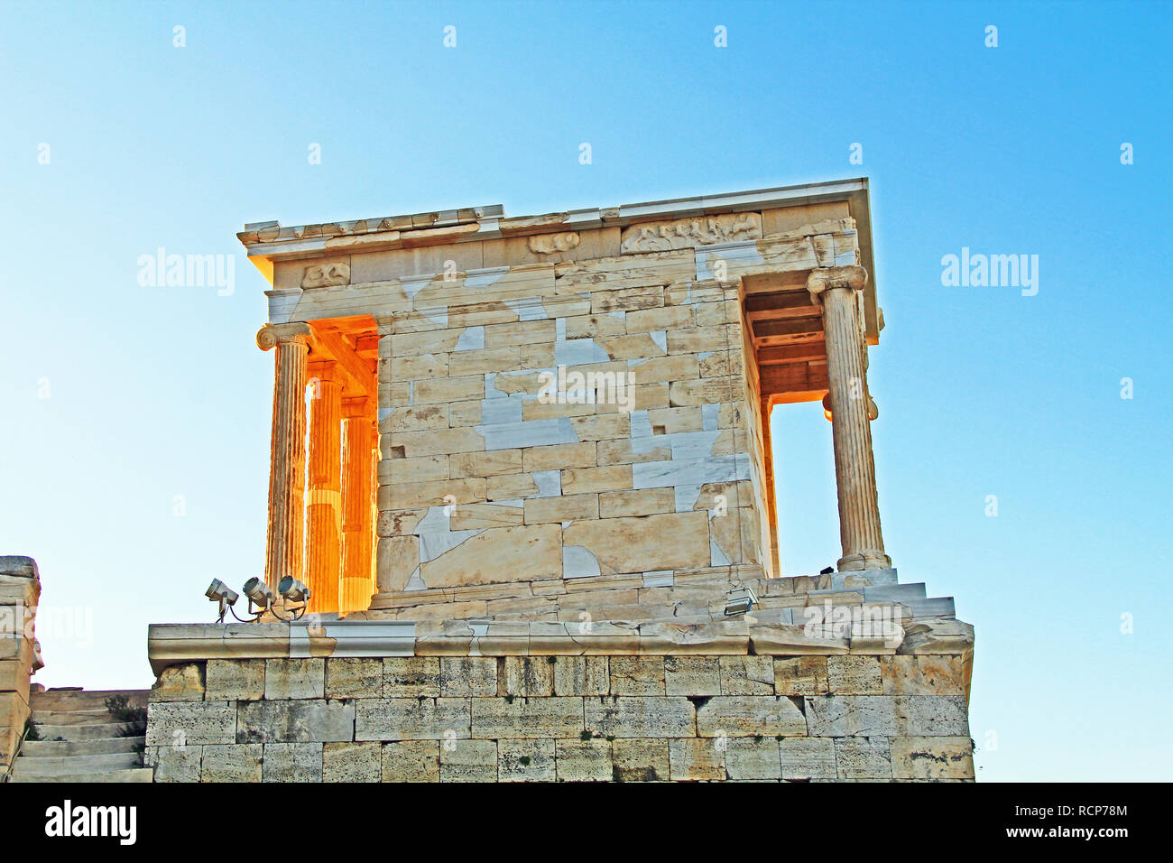 Propylaea Temple of Athena Nike Athens, Greece Stock Photo - Alamy