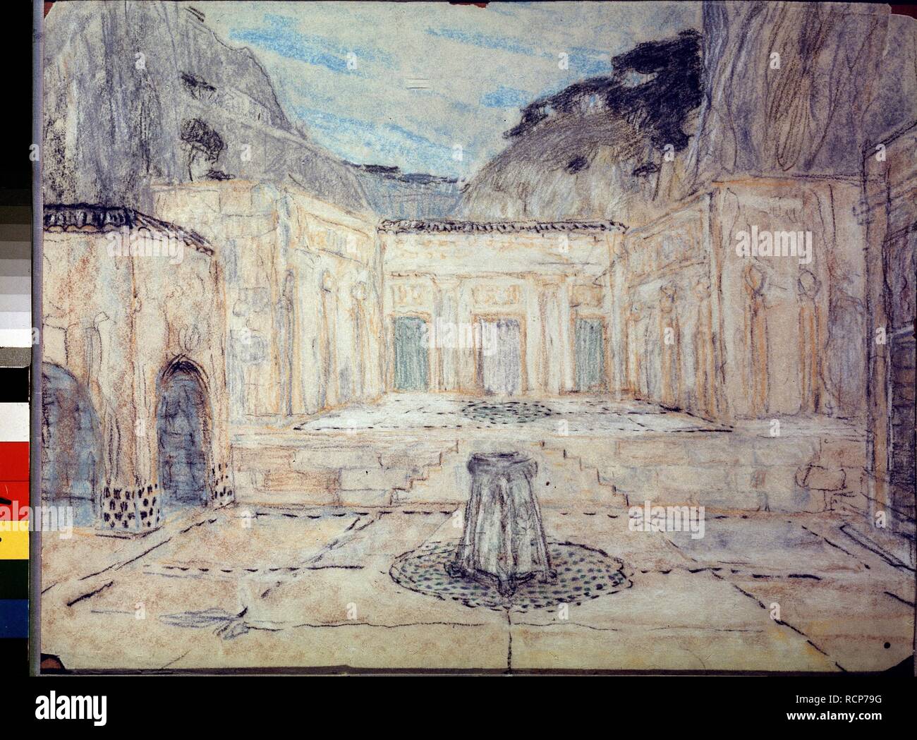 Stage design for the tragedy Antigone after Sophocles. Museum: State ...