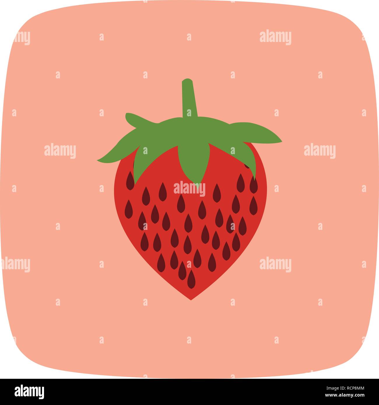 Vector Strawberry Icon Stock Vector Image & Art - Alamy