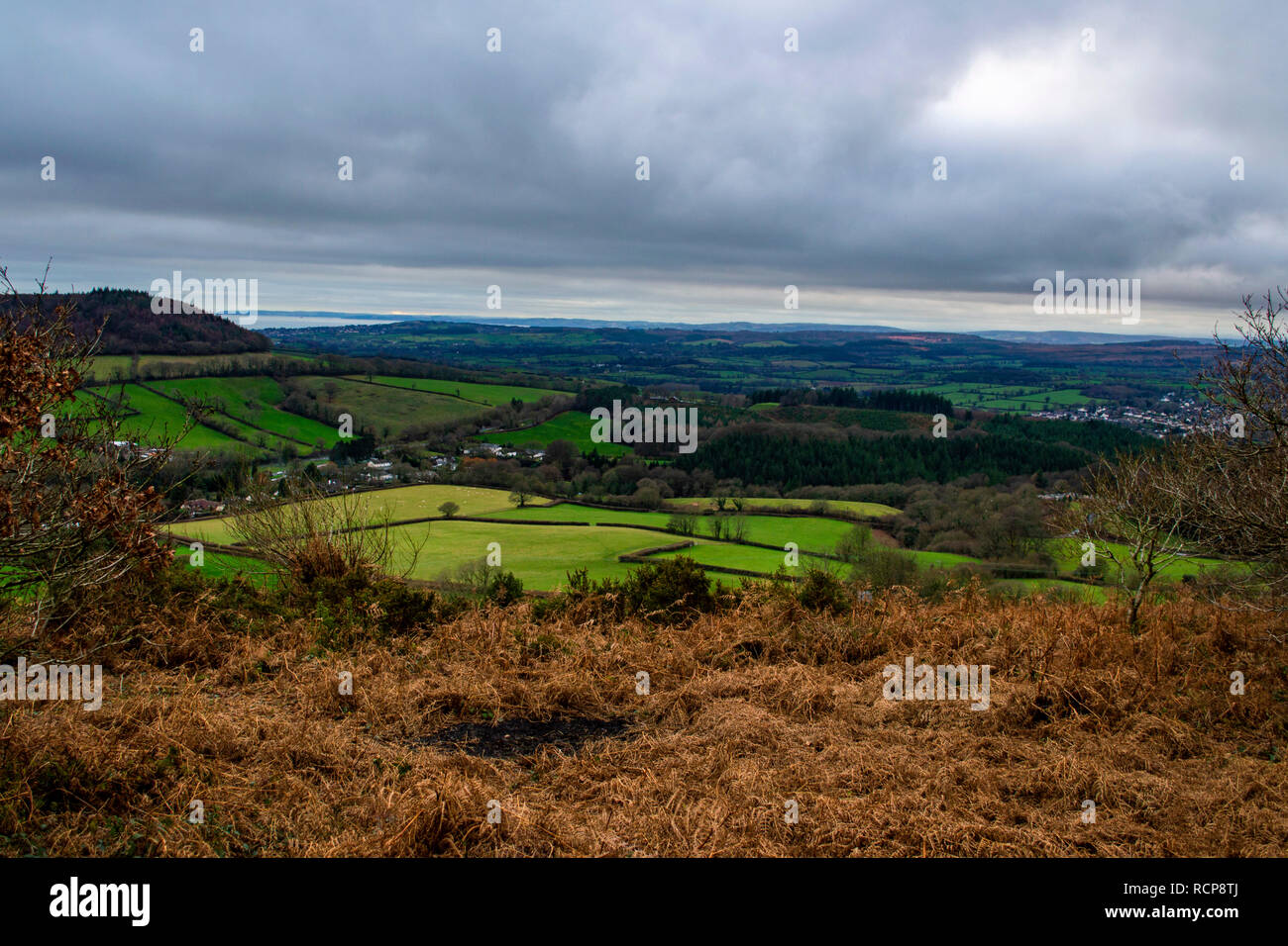 A view of the English countryside from Fire Beacon Hill local nature ...
