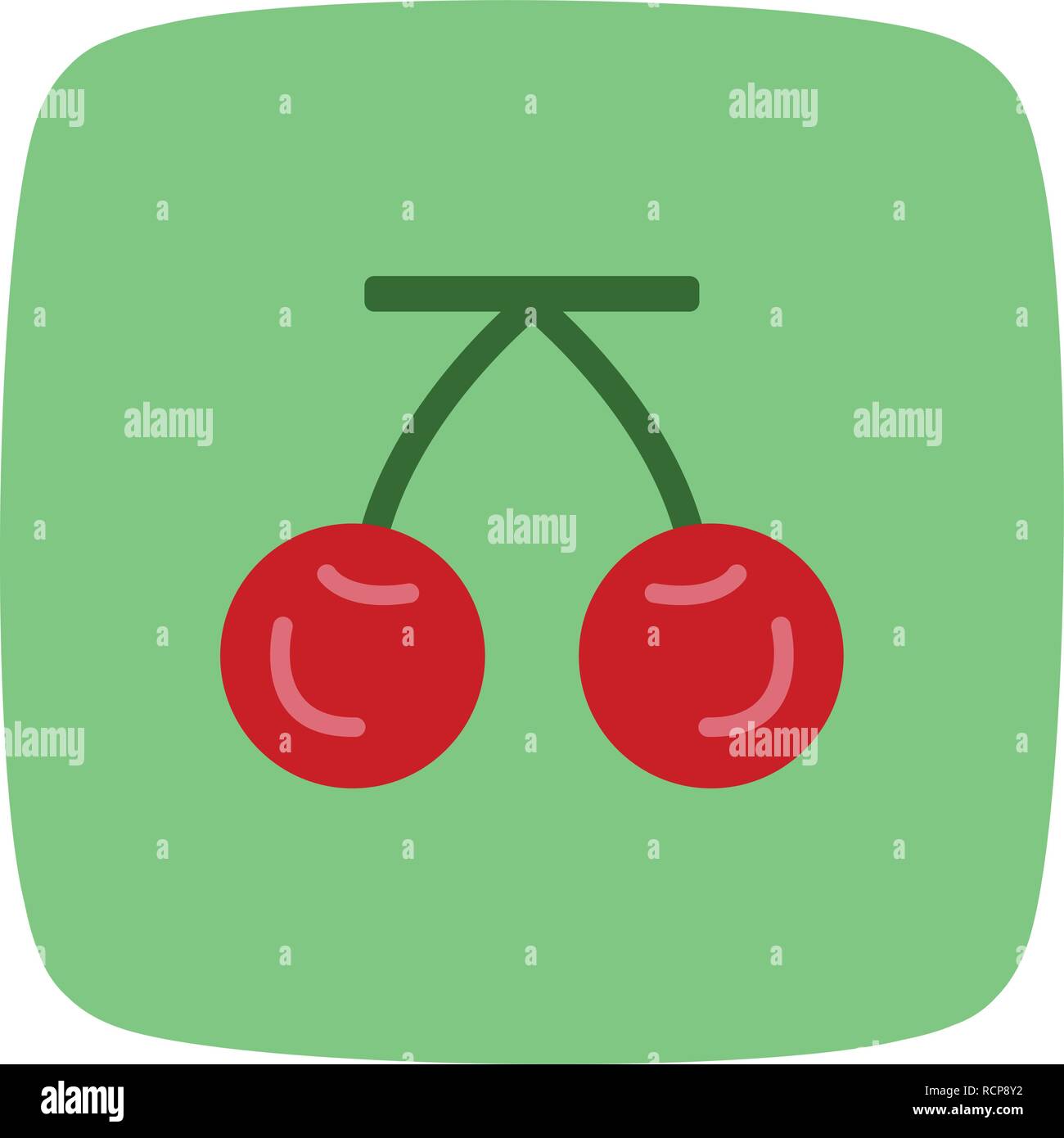 Vector Cherry Icon Stock Vector Image & Art - Alamy