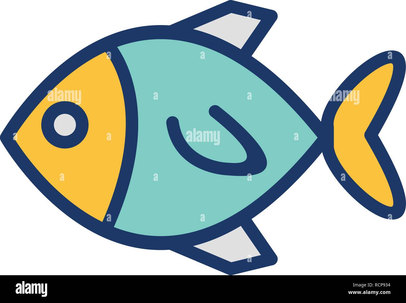 Vector Fish Icon Stock Vector Image & Art - Alamy