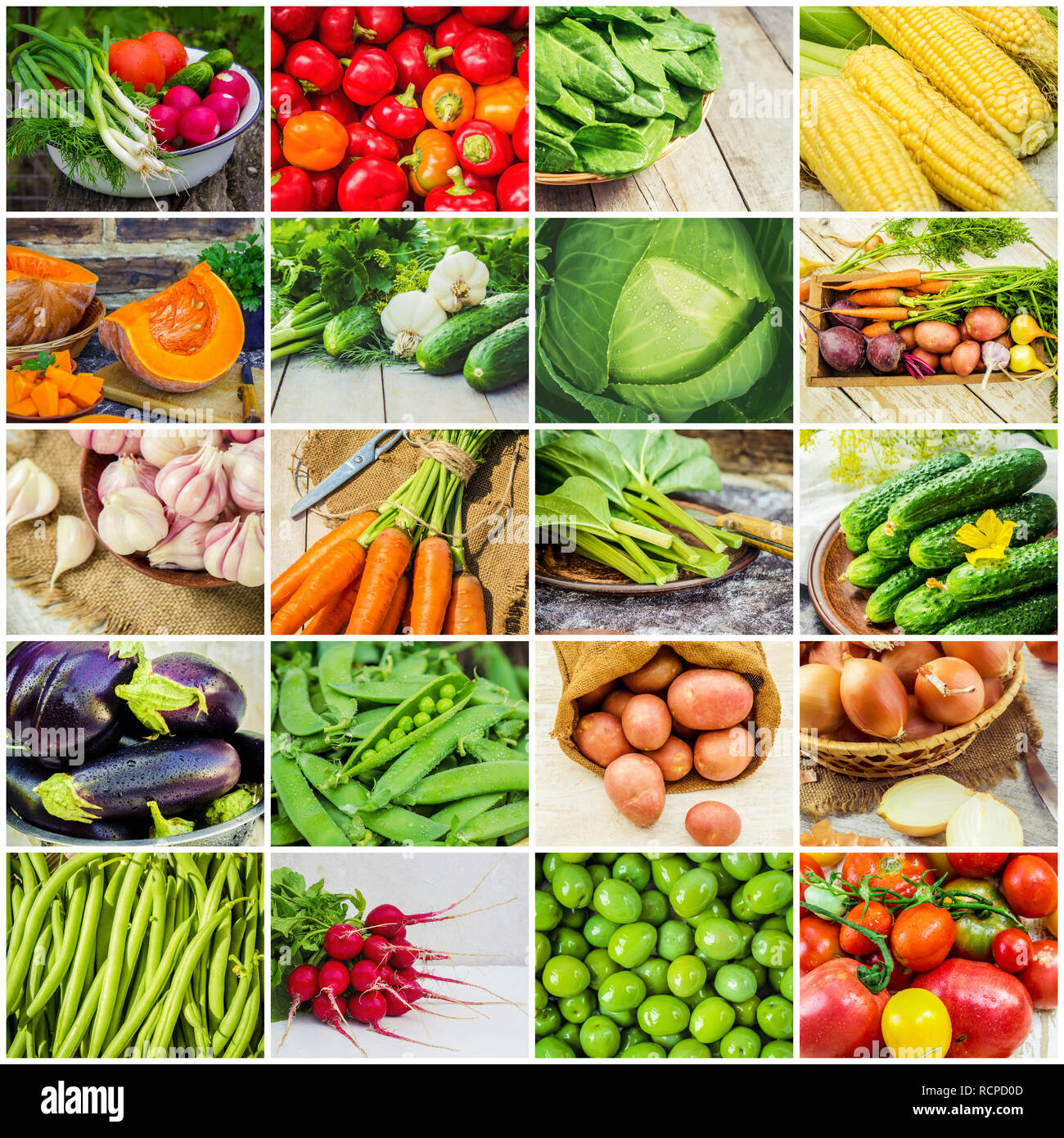 collage of fruits and vegetables in one photo Stock Photo - Alamy