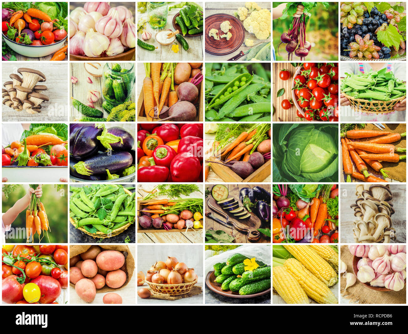 collage of fruits and vegetables in one photo Stock Photo - Alamy