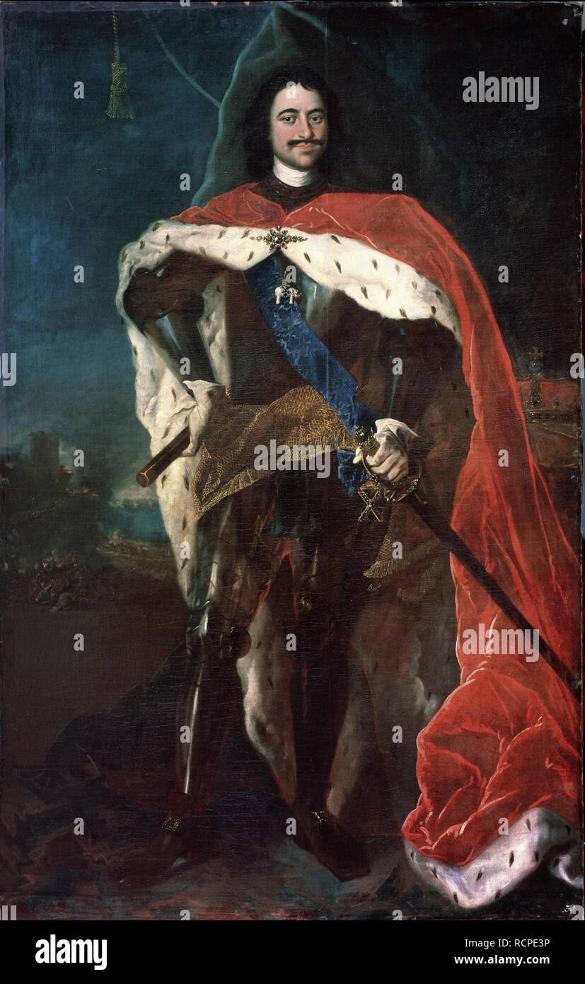 Portrait of Emperor Peter I the Great (1672-1725). Museum: State ...