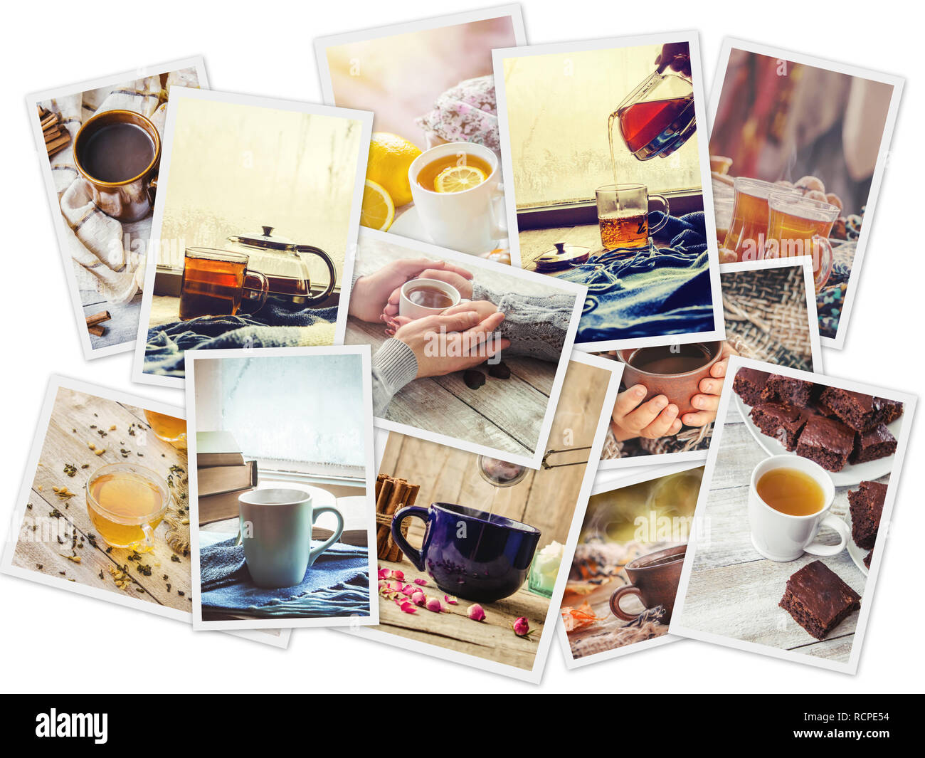 Collage of tea. Selective focus. Food and drink Stock Photo - Alamy