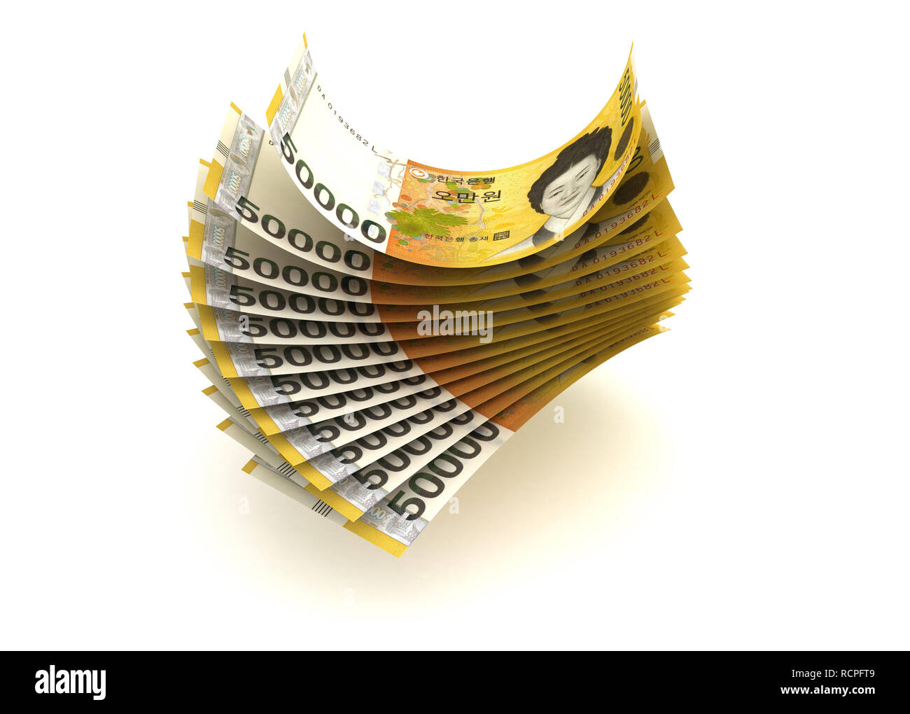 South korean won currency hi-res stock photography and images - Alamy