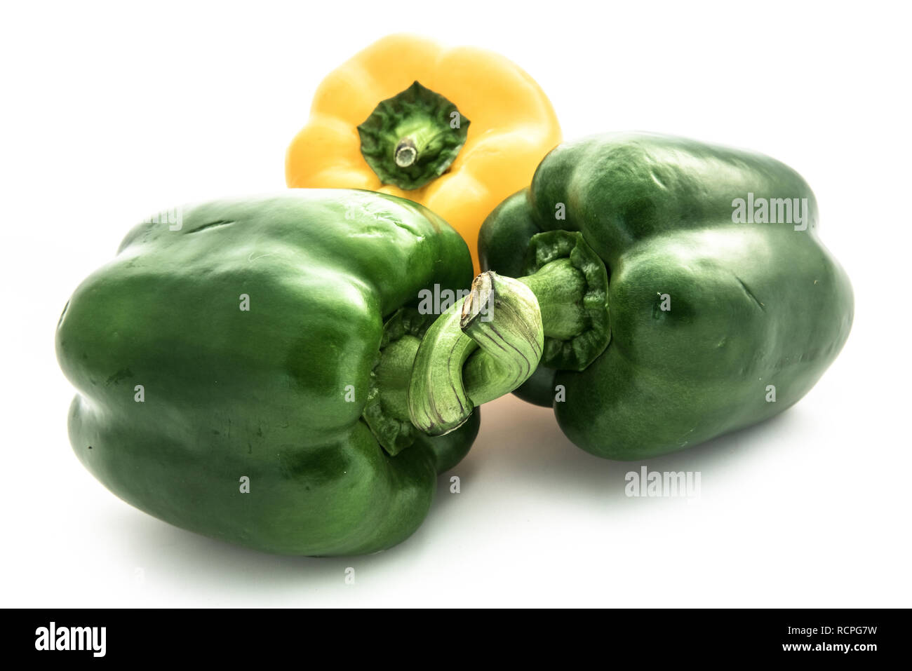 Bell peppers capsicum isolated on a white background Stock Photo - Alamy
