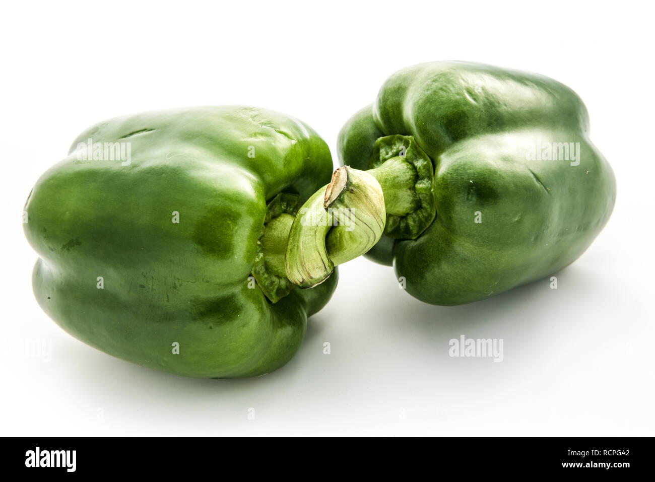 Bell peppers capsicum isolated on a white background Stock Photo - Alamy