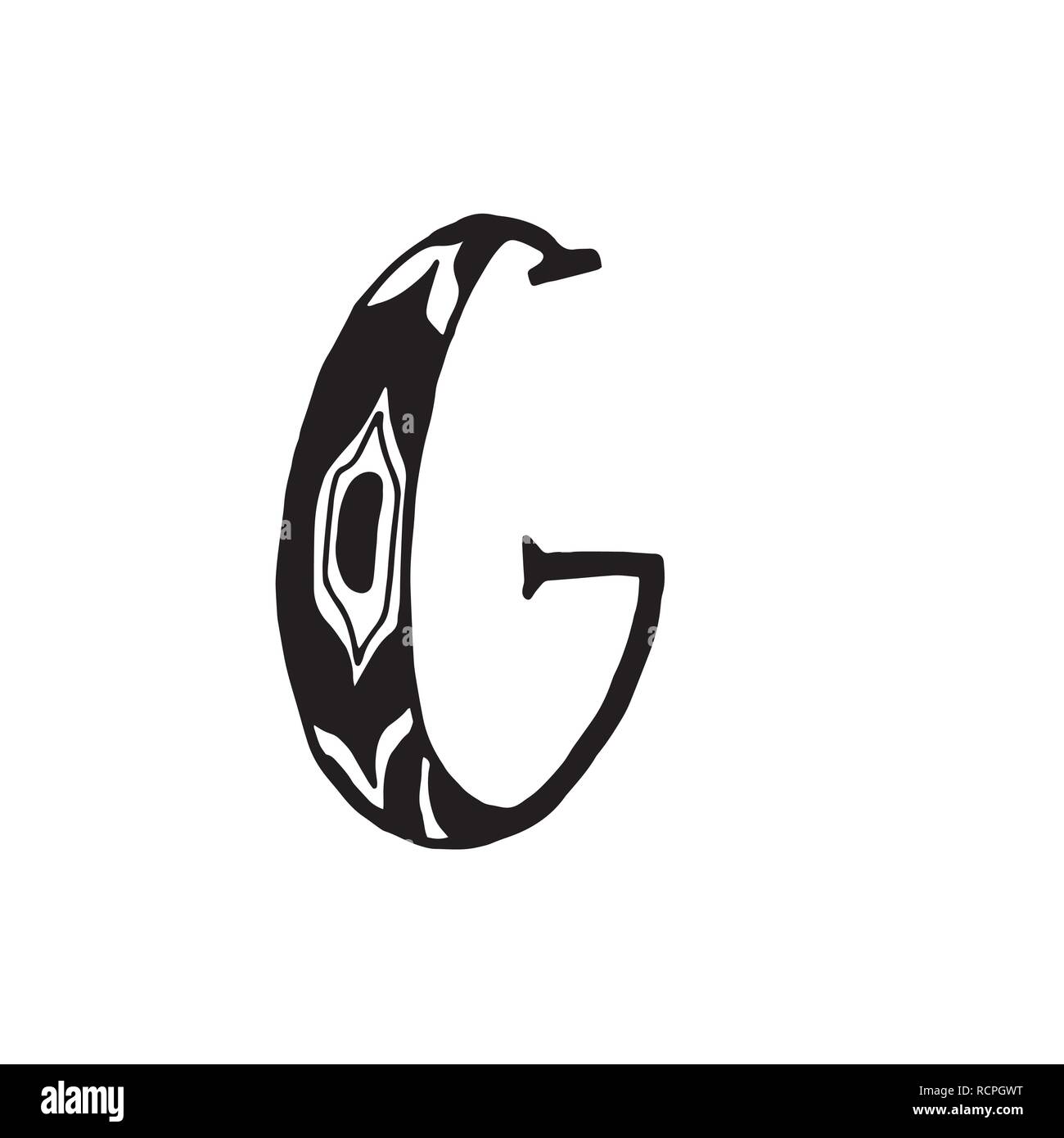 First letter of the modern english alphabet Stock Vector Images - Alamy