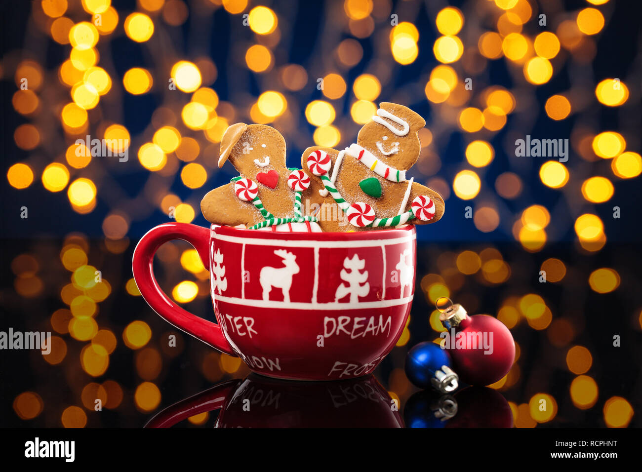 Gingerbread man cookie milk hi-res stock photography and images - Alamy
