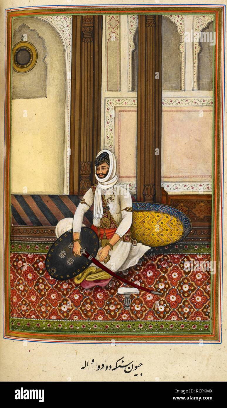 Portrait of Thakur Jivan Singh of Dudu. Tazkirat al-umara, written for ...