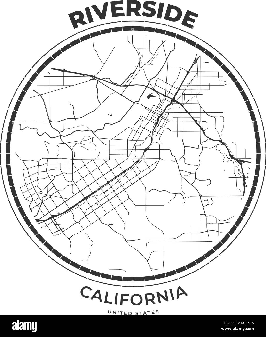 Riverside map Stock Vector Images - Alamy