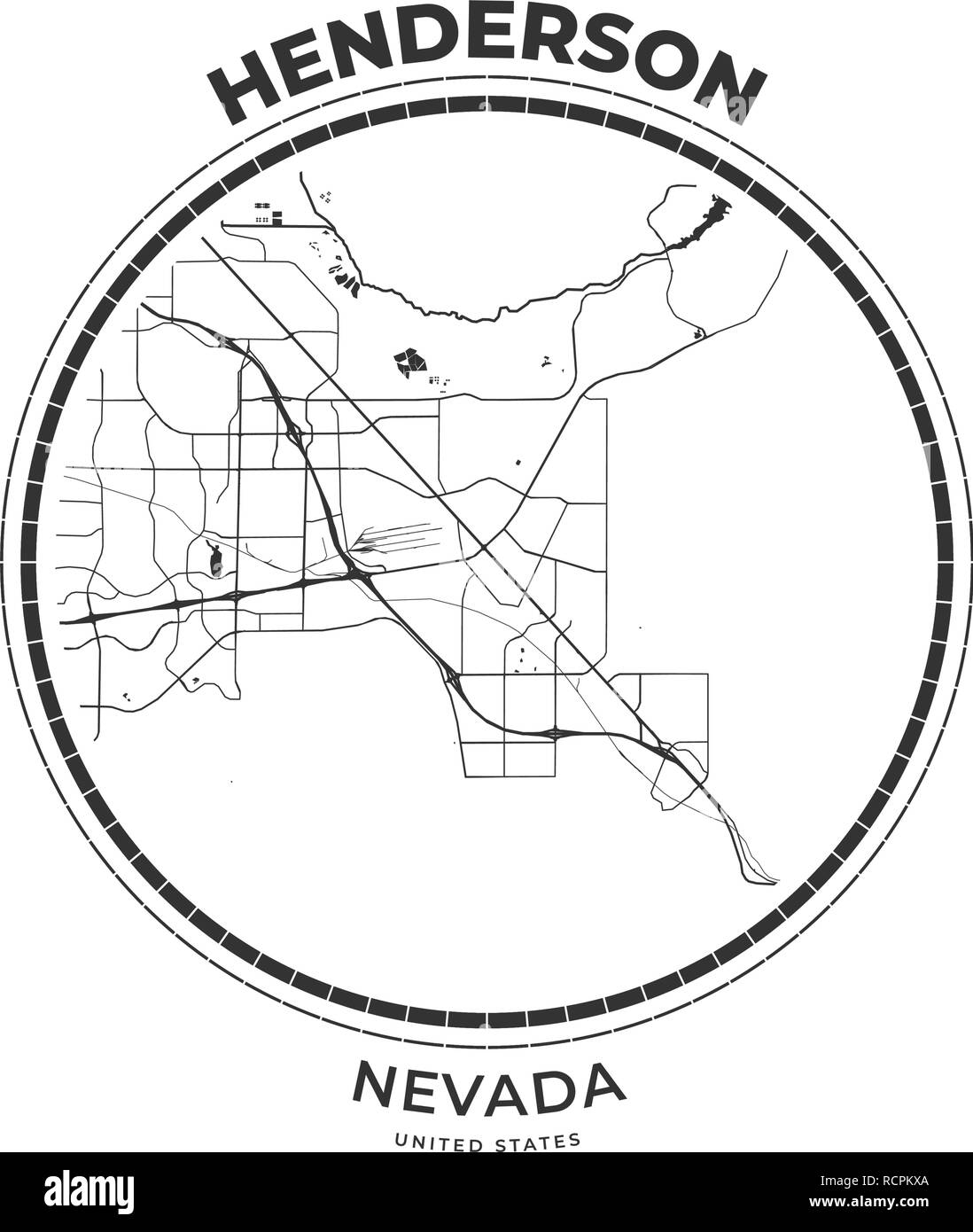 T-shirt map badge of Henderson, Nevada. Tee shirt print typography ...