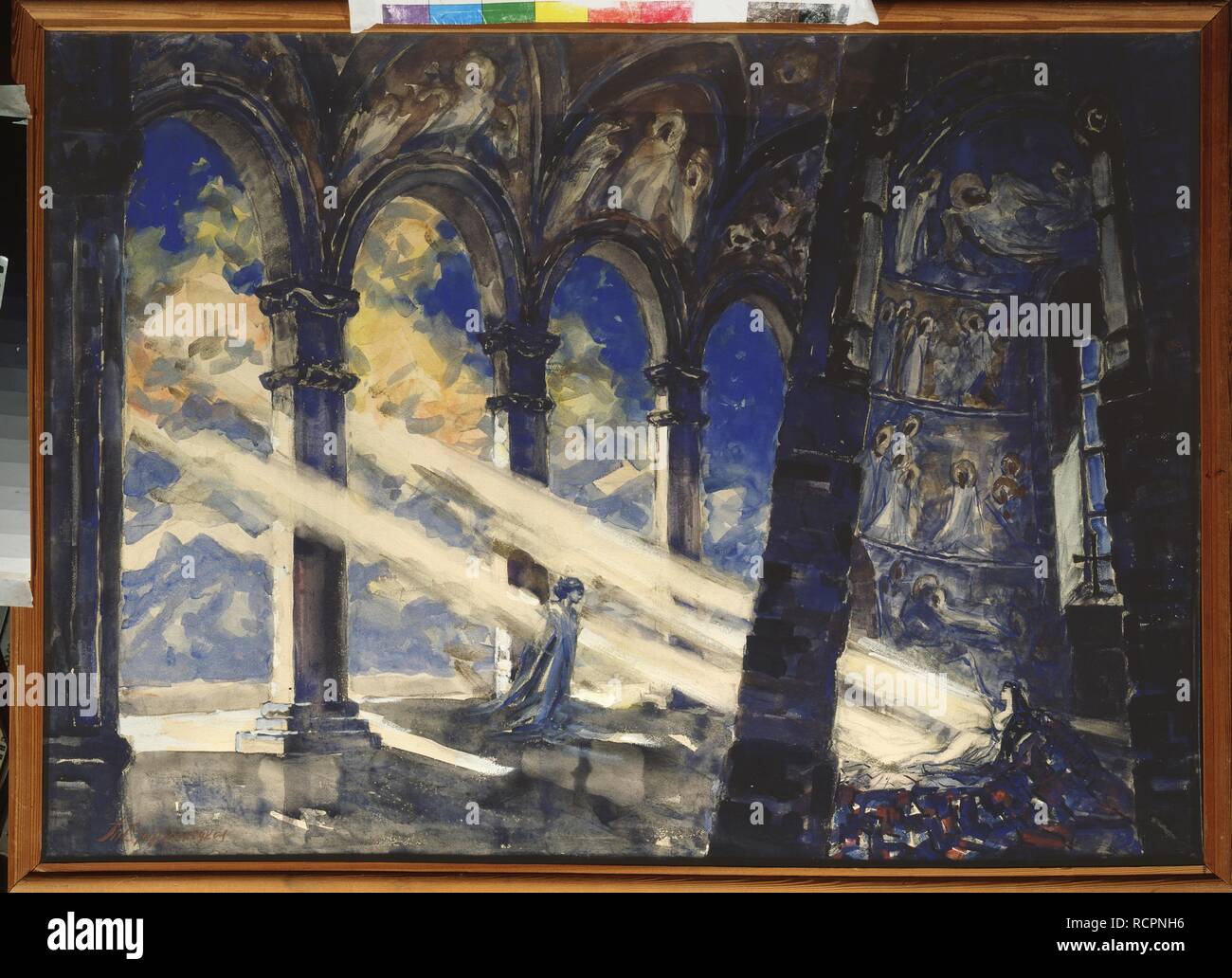 Stage design for the opera The Demon by A. Rubinstein. Museum: State ...