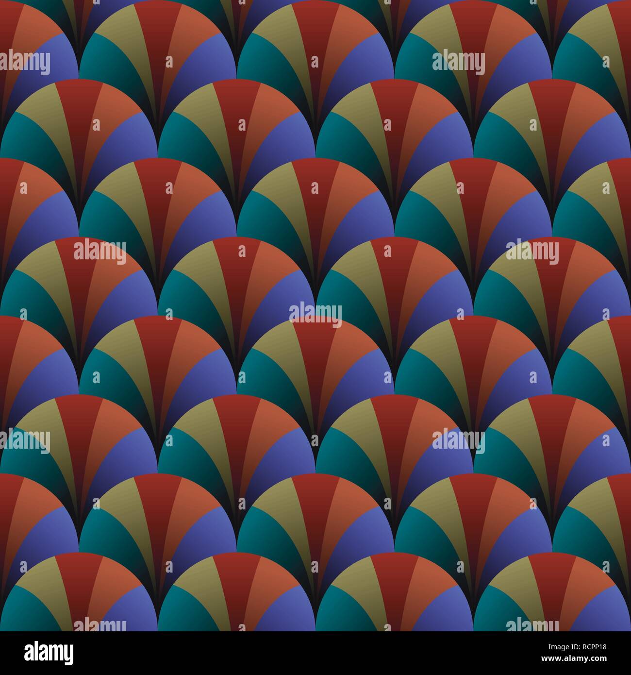 Colorful Geometric Retro Seamless Pattern Vector Illustration Stock ...