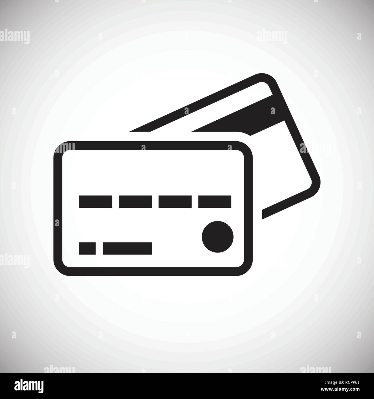 Business plastic card icon on white background for graphic and web ...