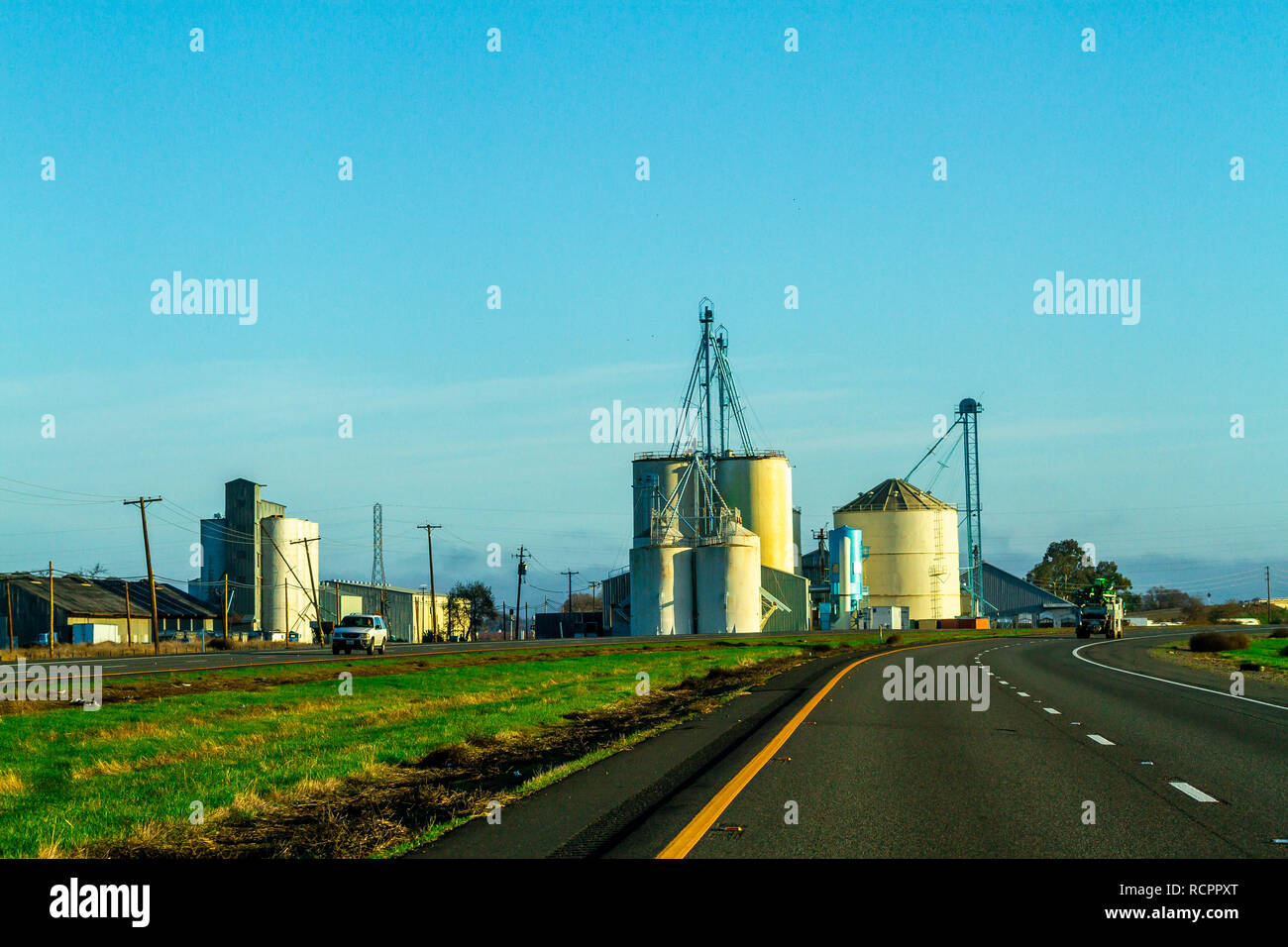 A Rice processing facility in Northern California USA Stock Photo - Alamy