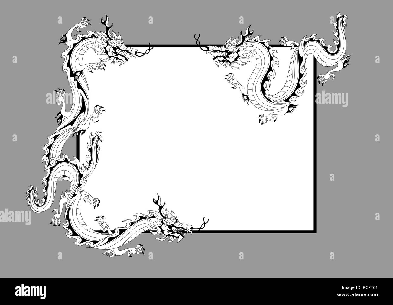 Background with Chinese dragons Stock Vector Image & Art - Alamy