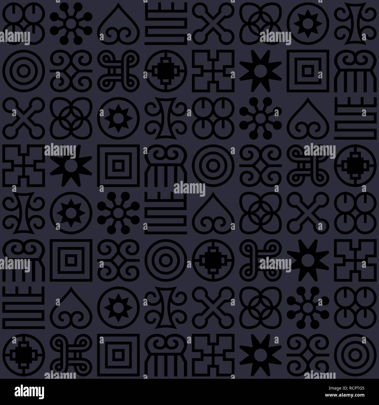 Seamless African Adinkra pattern Stock Vector Image & Art - Alamy