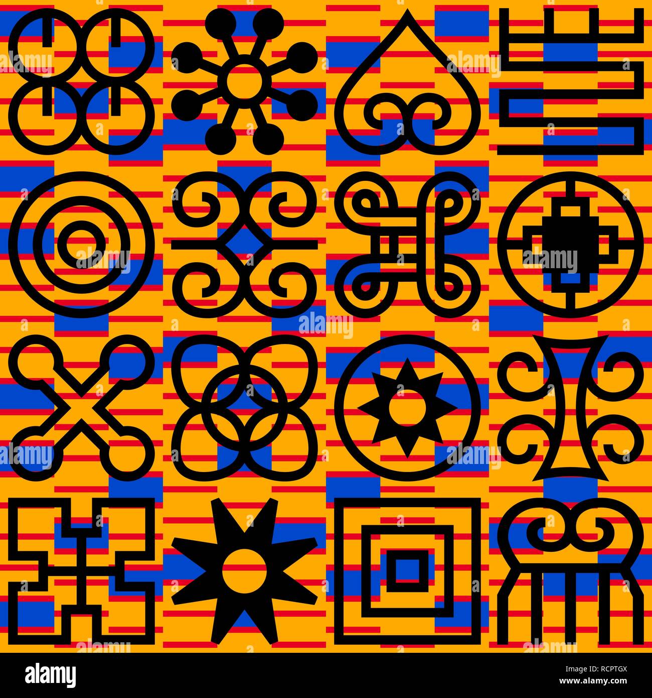 Seamless African Adinkra pattern Stock Vector Image & Art - Alamy
