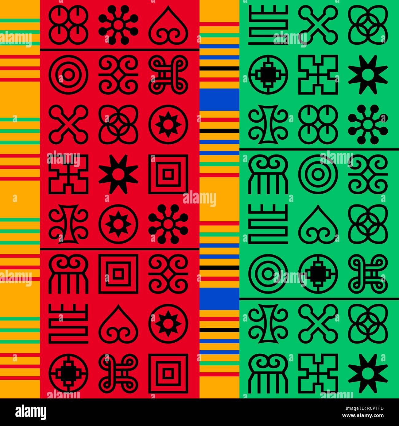 Seamless African Adinkra pattern Stock Vector Image & Art - Alamy