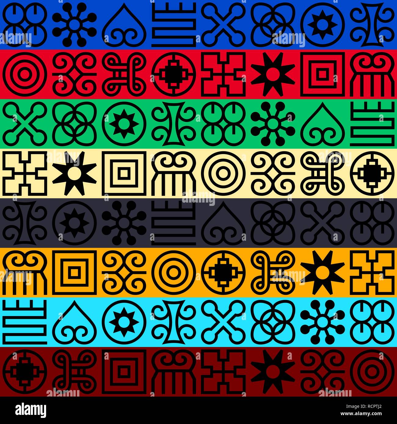 Seamless African Adinkra pattern Stock Vector Image & Art - Alamy