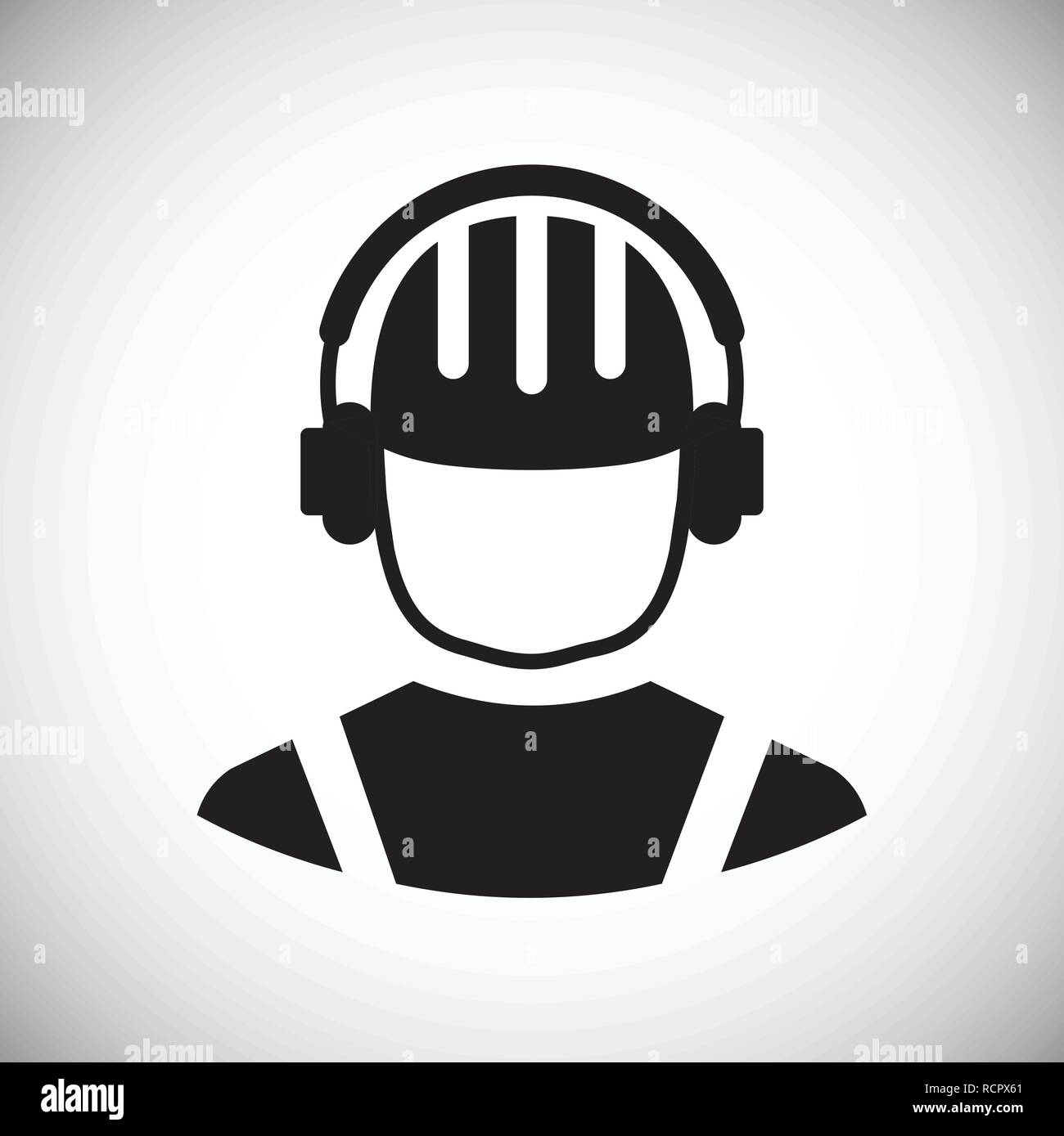 Safety ear protection icon on white background for graphic and web ...