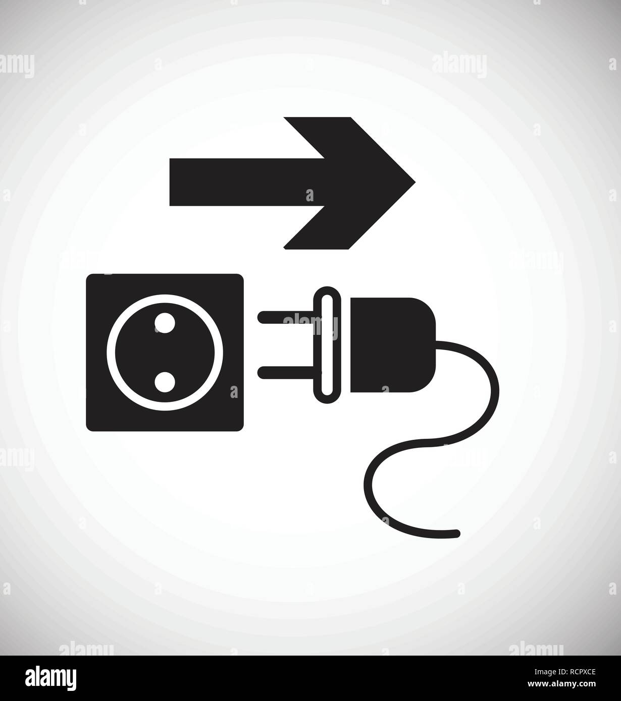 Unplug safety icon on white background for graphic and web design ...