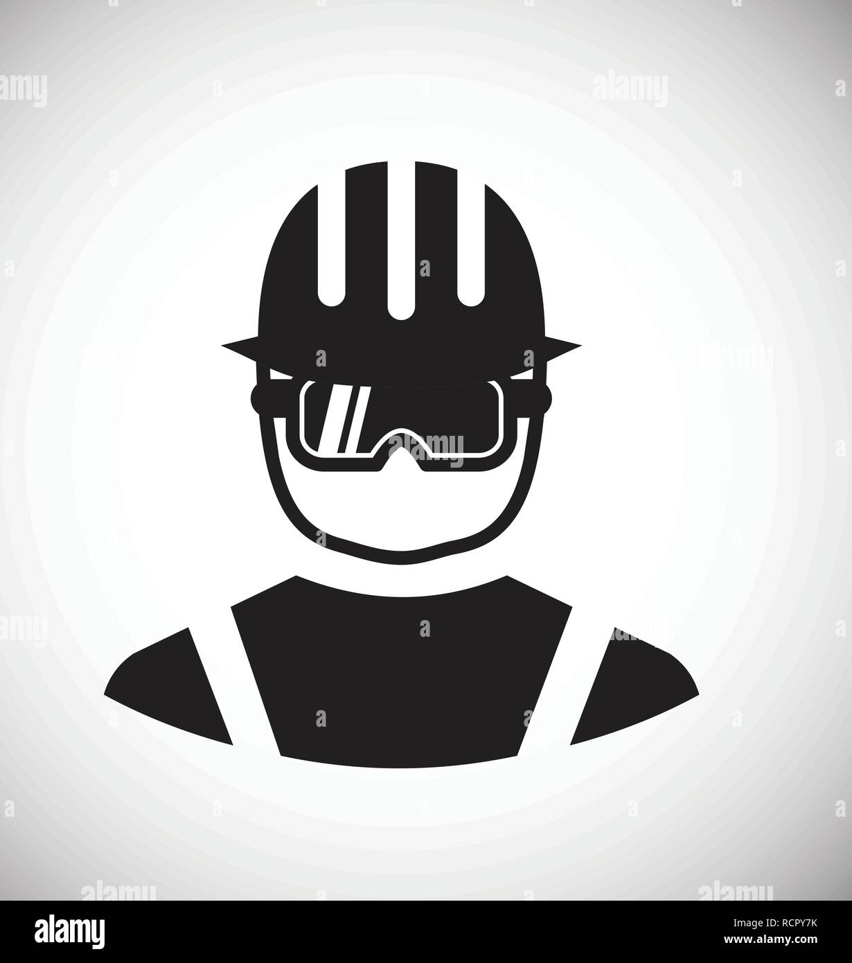 Safety eye protection icon on white background for graphic and web ...