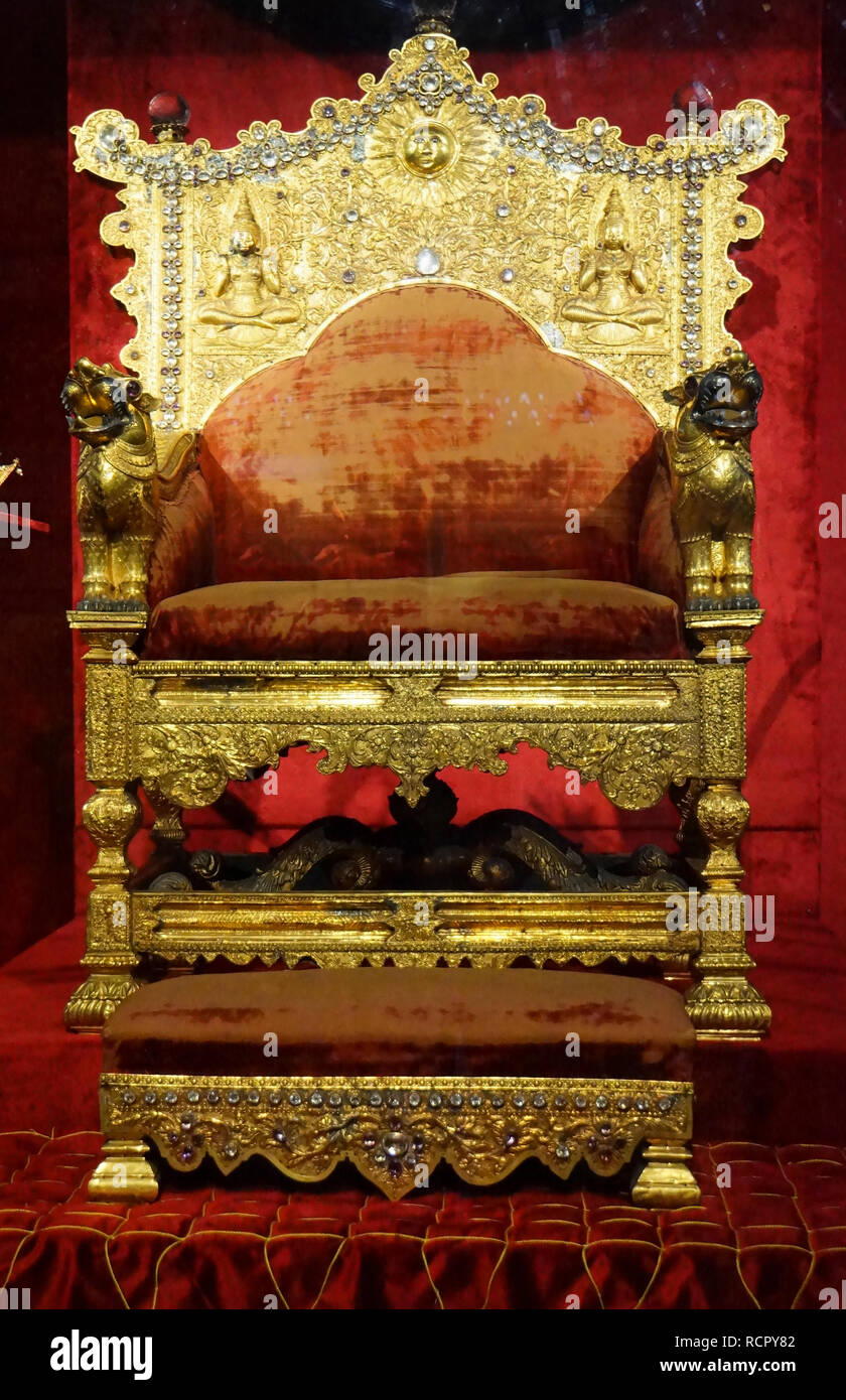 National Museum, The Royal Seat, Footstool - Colombo, Sri Lanka Stock ...