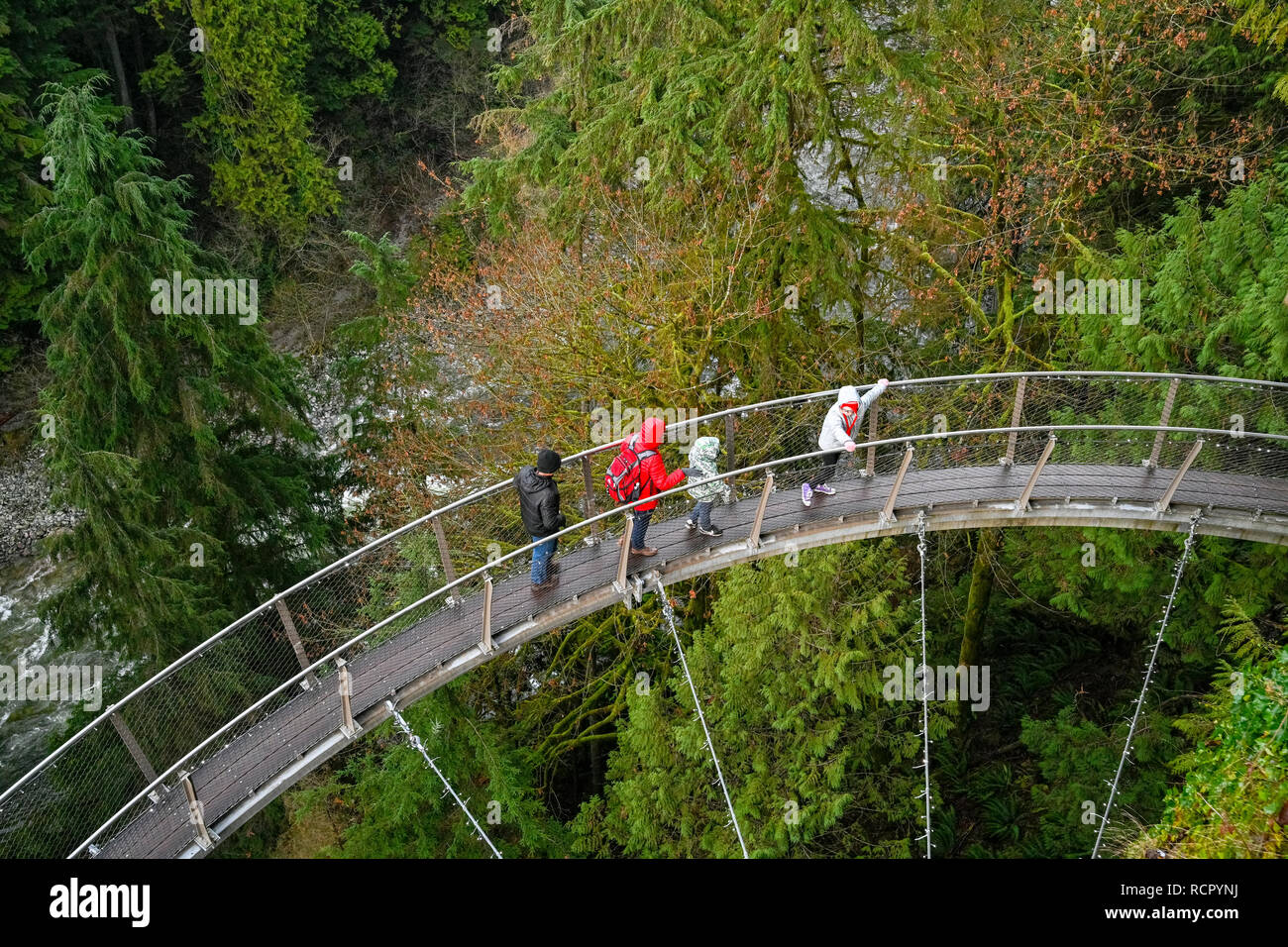 Cliffwalk feature, Capilano Suspension Bridge Park, North Vancouver ...